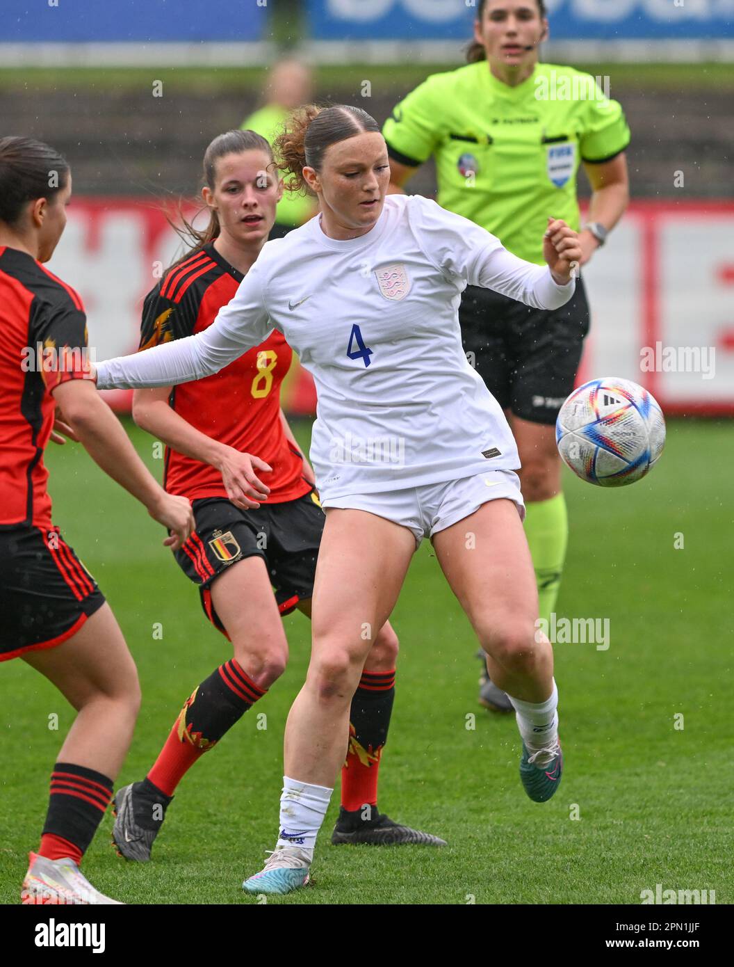 Ruby Mace (4) of England and Shari Van Belle (8) of Belgium pictured ...