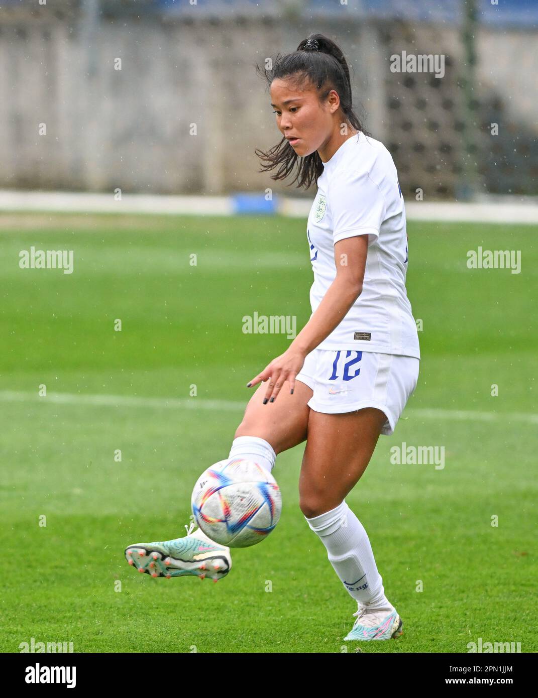 Asmita Ale (12) of England pictured during a friendly women soccer game ...