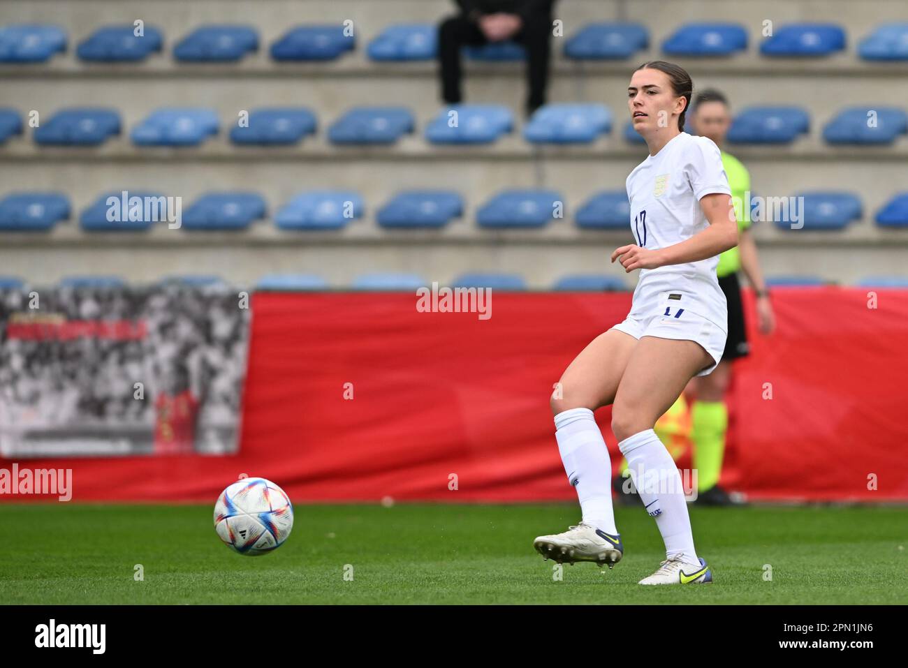 Georgia Eaton-Collins (17) of England pictured during a friendly women ...