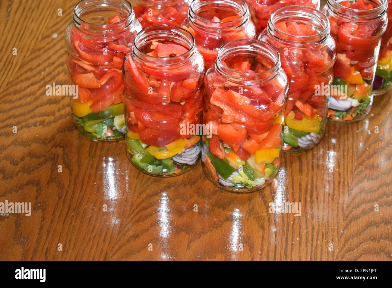 pickled paprika in jars Stock Photo - Alamy