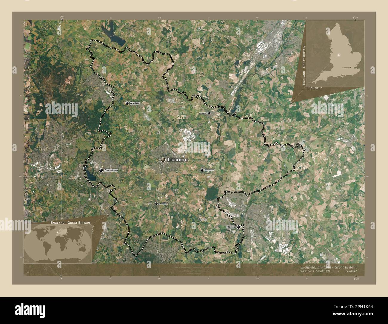Lichfield, non metropolitan district of England - Great Britain. High ...