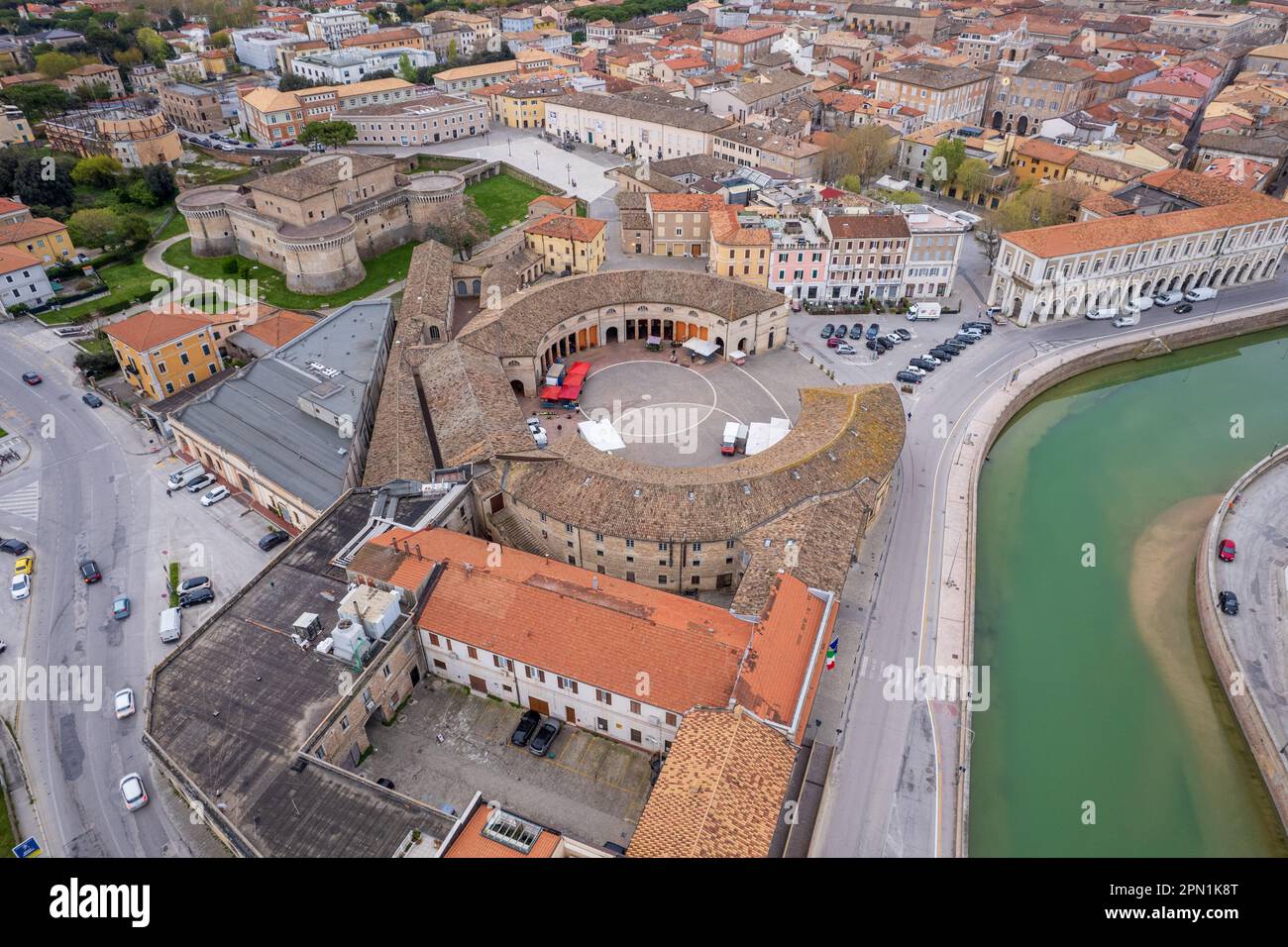 Aerial view of Italian town Senigallia Stock Photo - Alamy