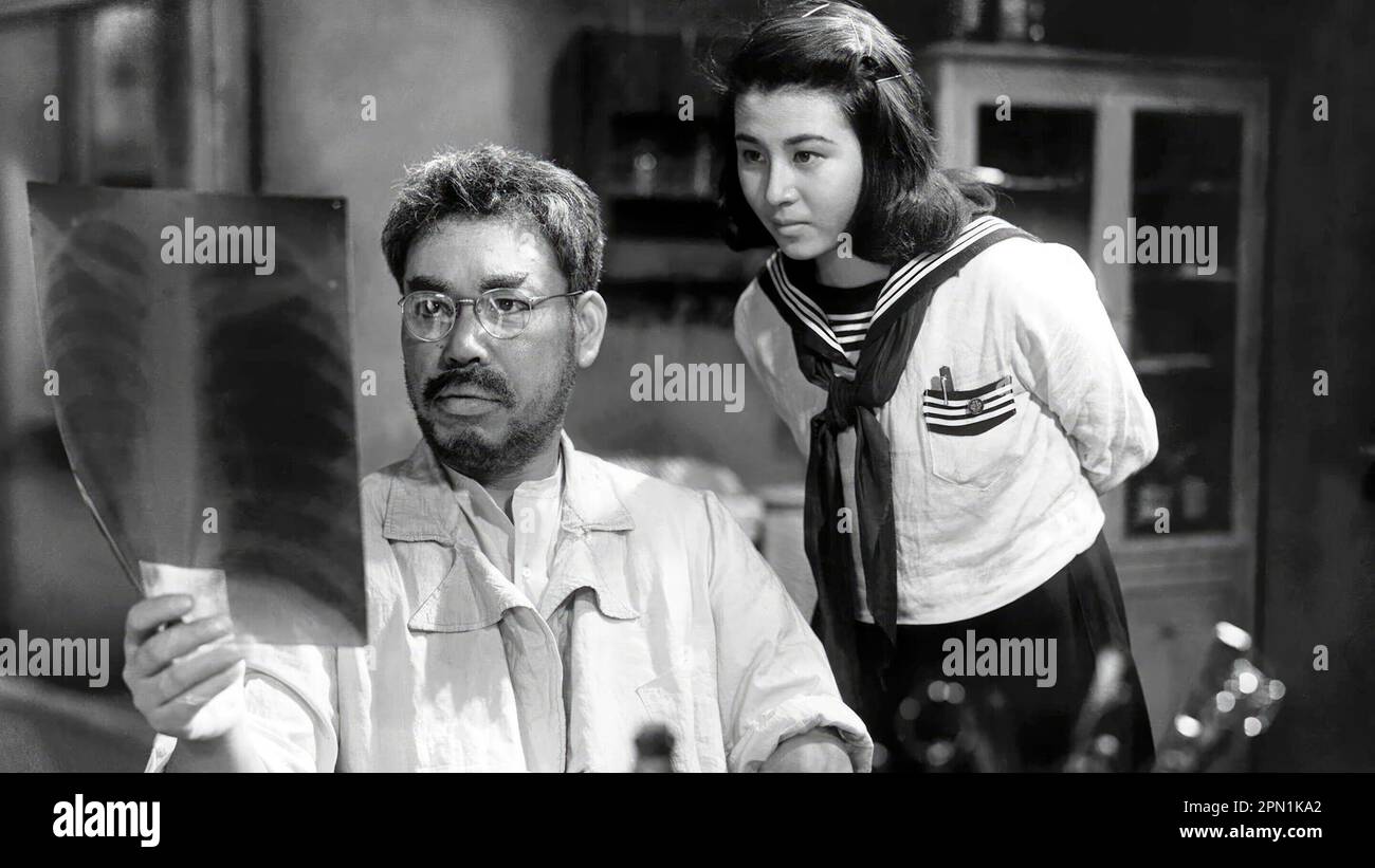 TAKASHI SHIMURA and YOSHIKO KUGA in DRUNKEN ANGEL (1948) -Original ...