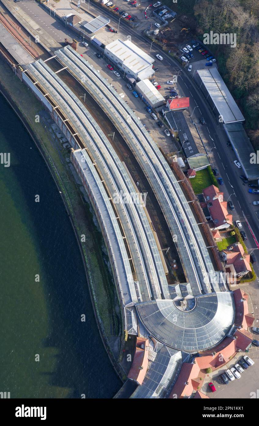 Wemyss Bay train station viewed from above Stock Photo - Alamy