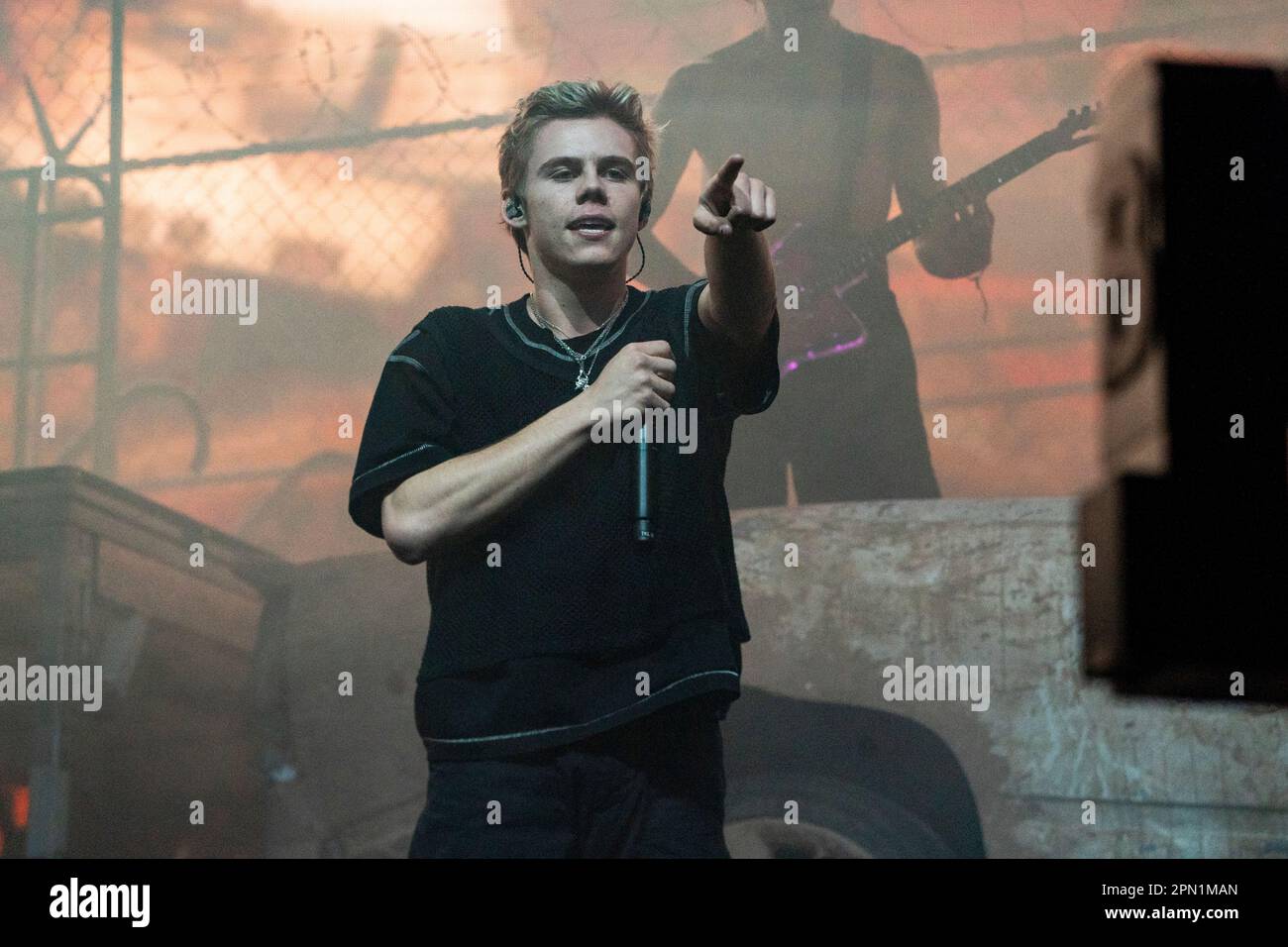 The Kid LAROI performs at the Coachella Music & Arts Festival at the ...
