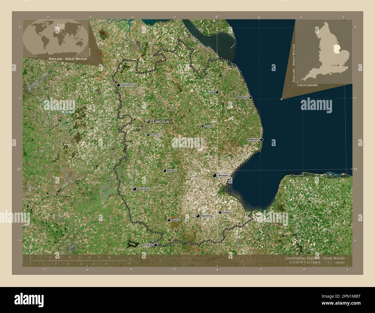 Lincolnshire, administrative county of England - Great Britain. High ...
