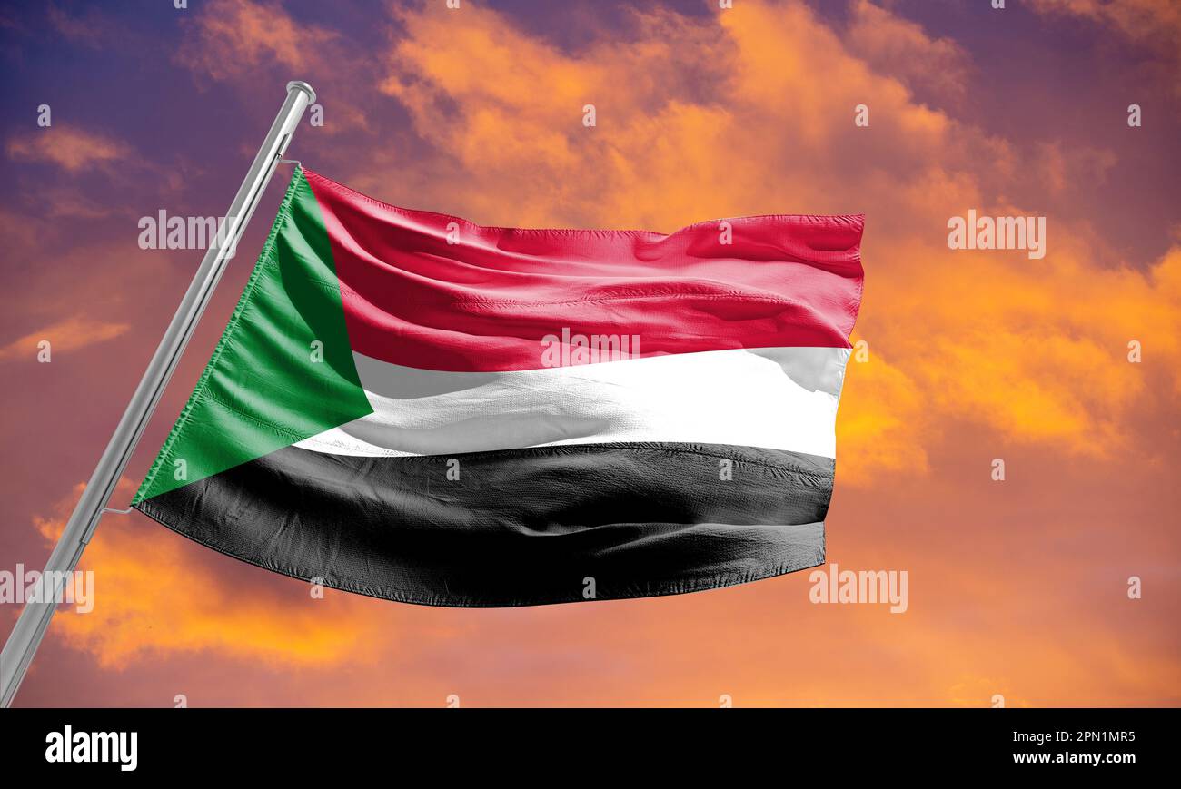 The current flag of Sudan Stock Photo - Alamy