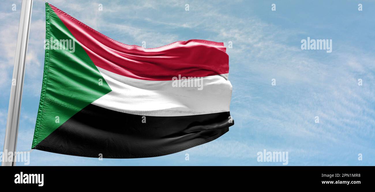 The current flag of Sudan Stock Photo - Alamy