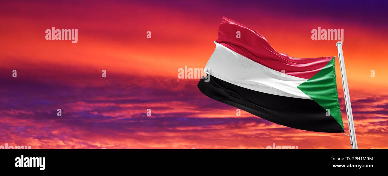 The current flag of Sudan Stock Photo - Alamy