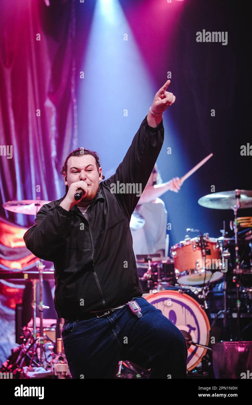 Bern, Switzerland. 15th Apr, 2023. The German rapper and singer Majan ...