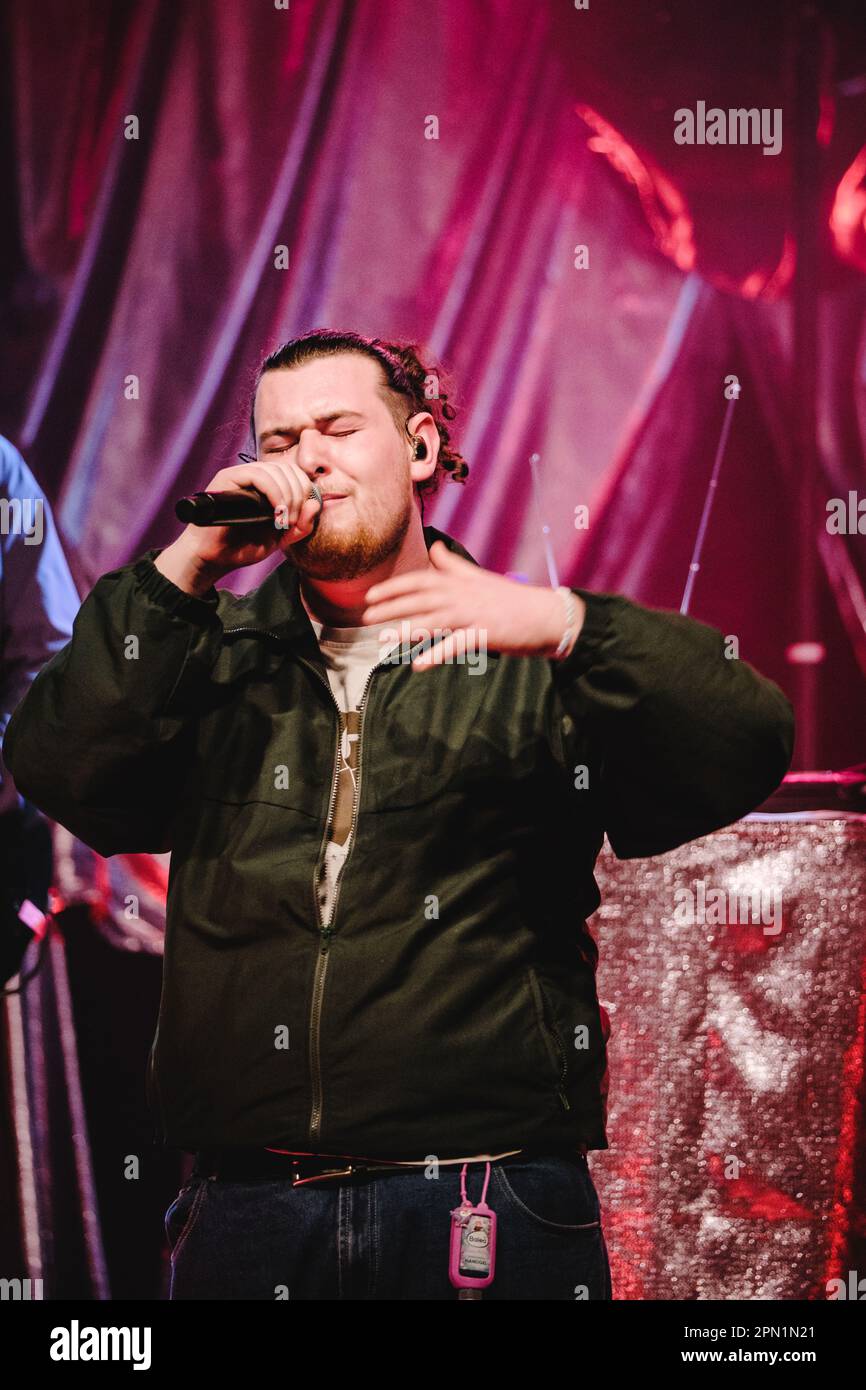 Bern, Switzerland. 15th Apr, 2023. The German rapper and singer Majan ...