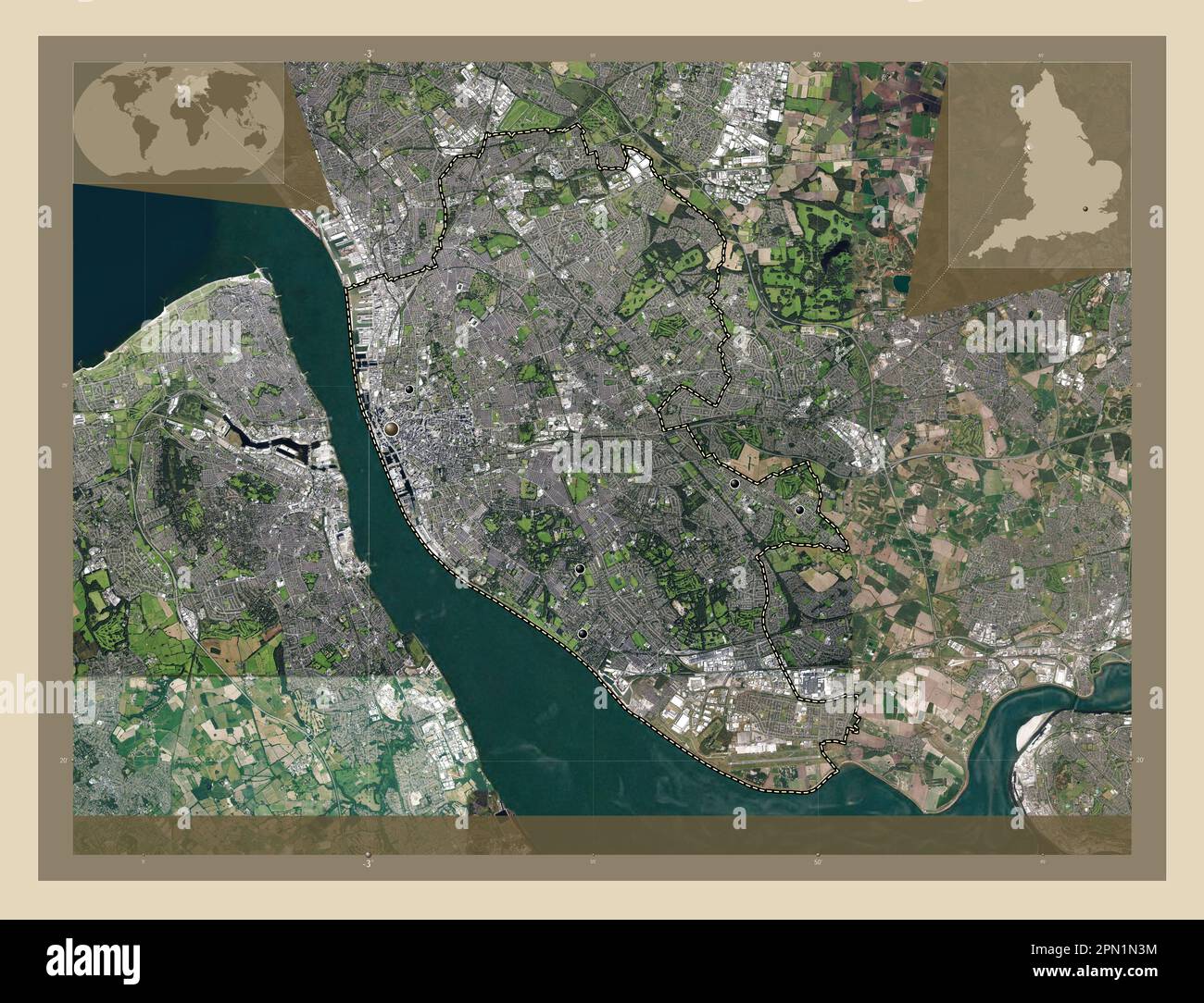 Liverpool, administrative county of England - Great Britain. High ...