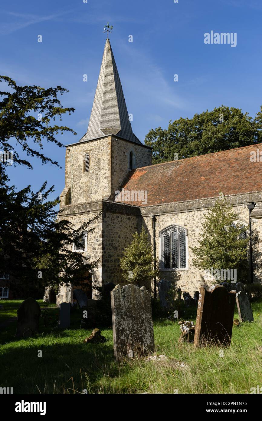 St Nicholas’ Church on the 6th October 2022 in Pluckley in England ...