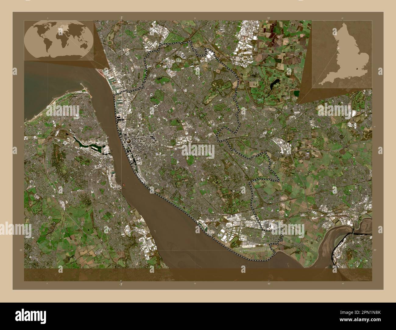 Liverpool administrative map hi-res stock photography and images - Alamy