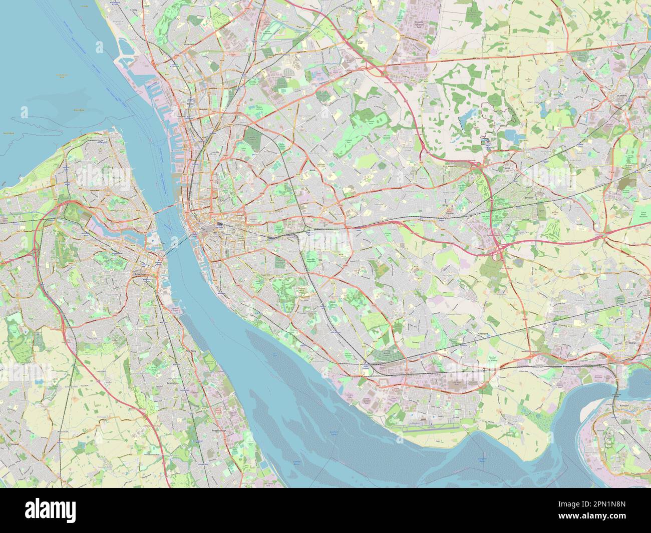 Liverpool administrative map hi-res stock photography and images - Alamy