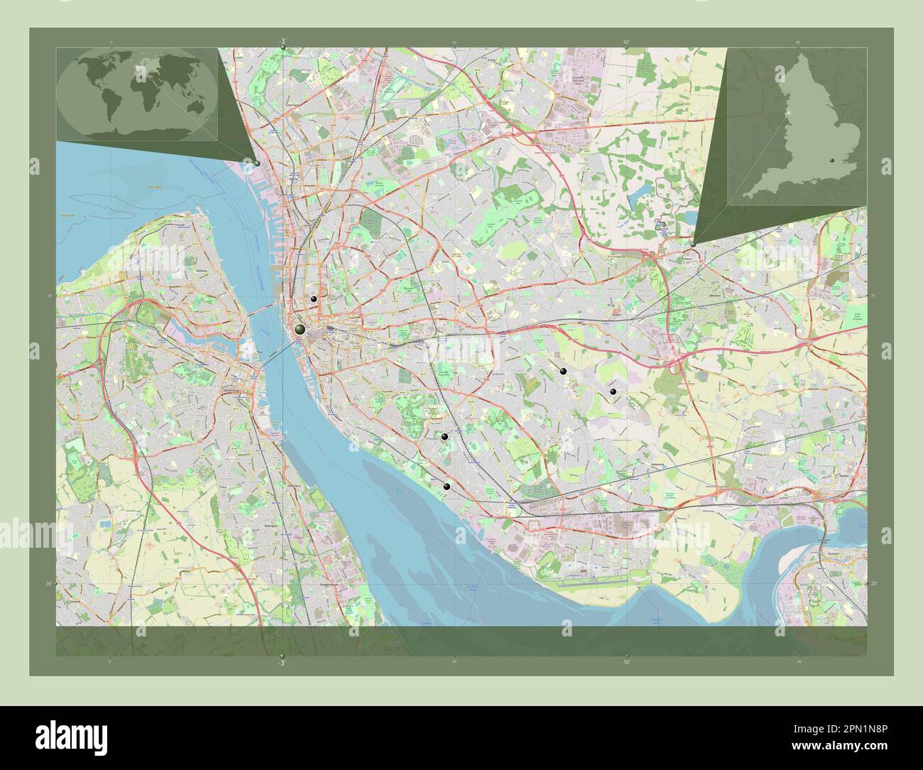 Liverpool, administrative county of England - Great Britain. Open ...