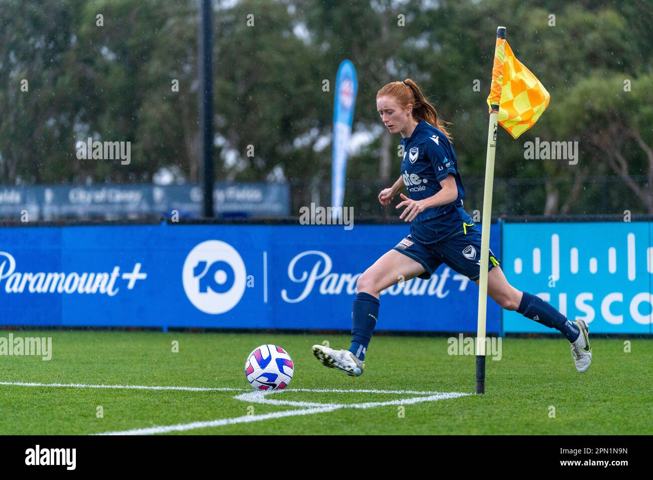 Melbourne victory corner flag hi-res stock photography and images - Alamy