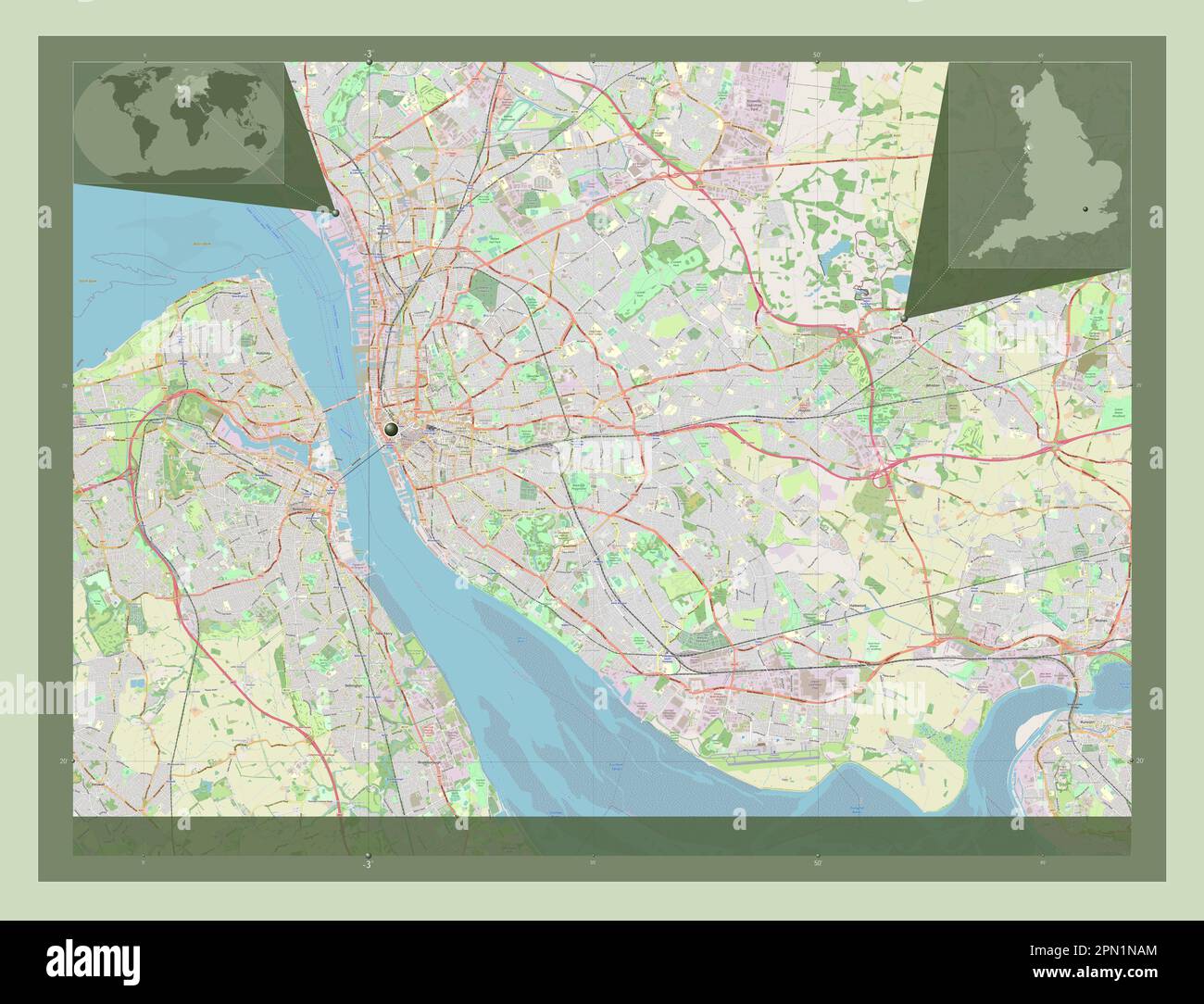 Liverpool, administrative county of England - Great Britain. Open ...