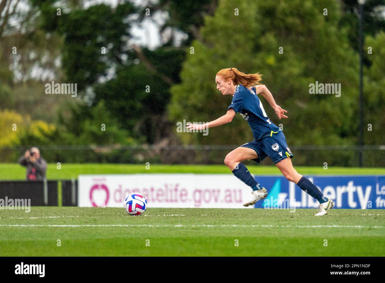Cranbourne East, Australia. 15 April 2023. Melbourne Victory's Beatrice ...