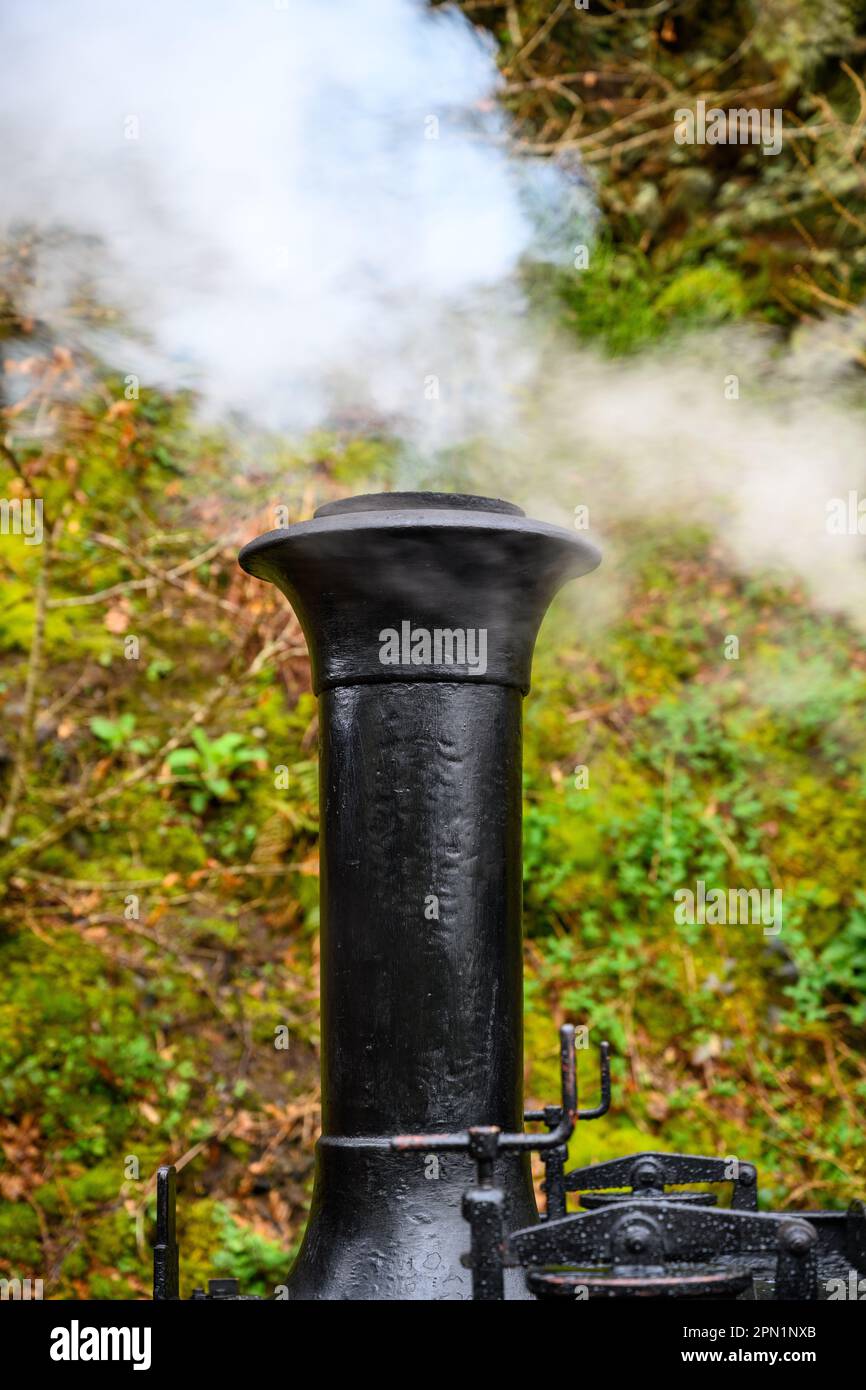 Steam locomotive detail close up Stock Photo - Alamy