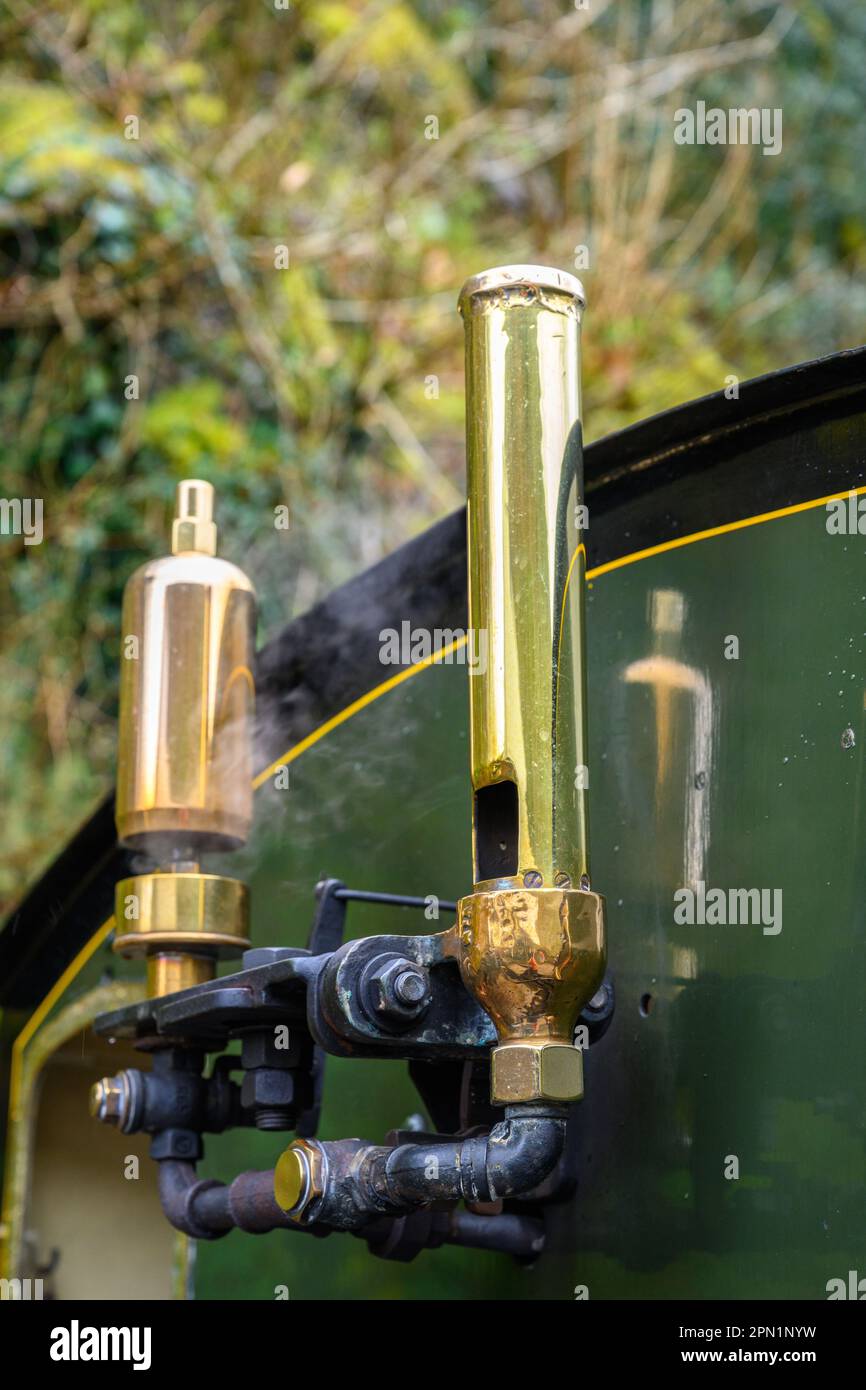 Steam locomotive detail close up Stock Photo - Alamy