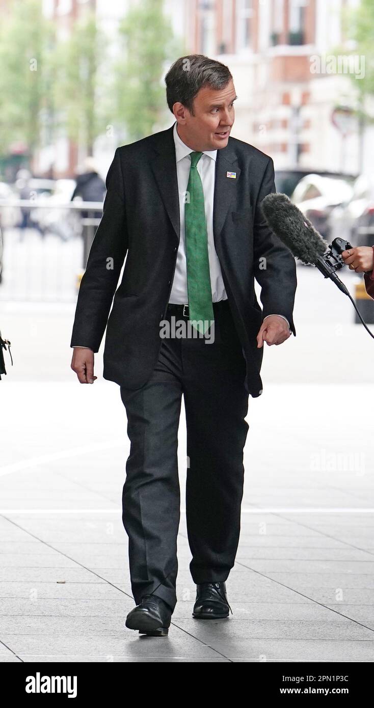 Minister without Portfolio and Tory party chairman Greg Hands arrives ...