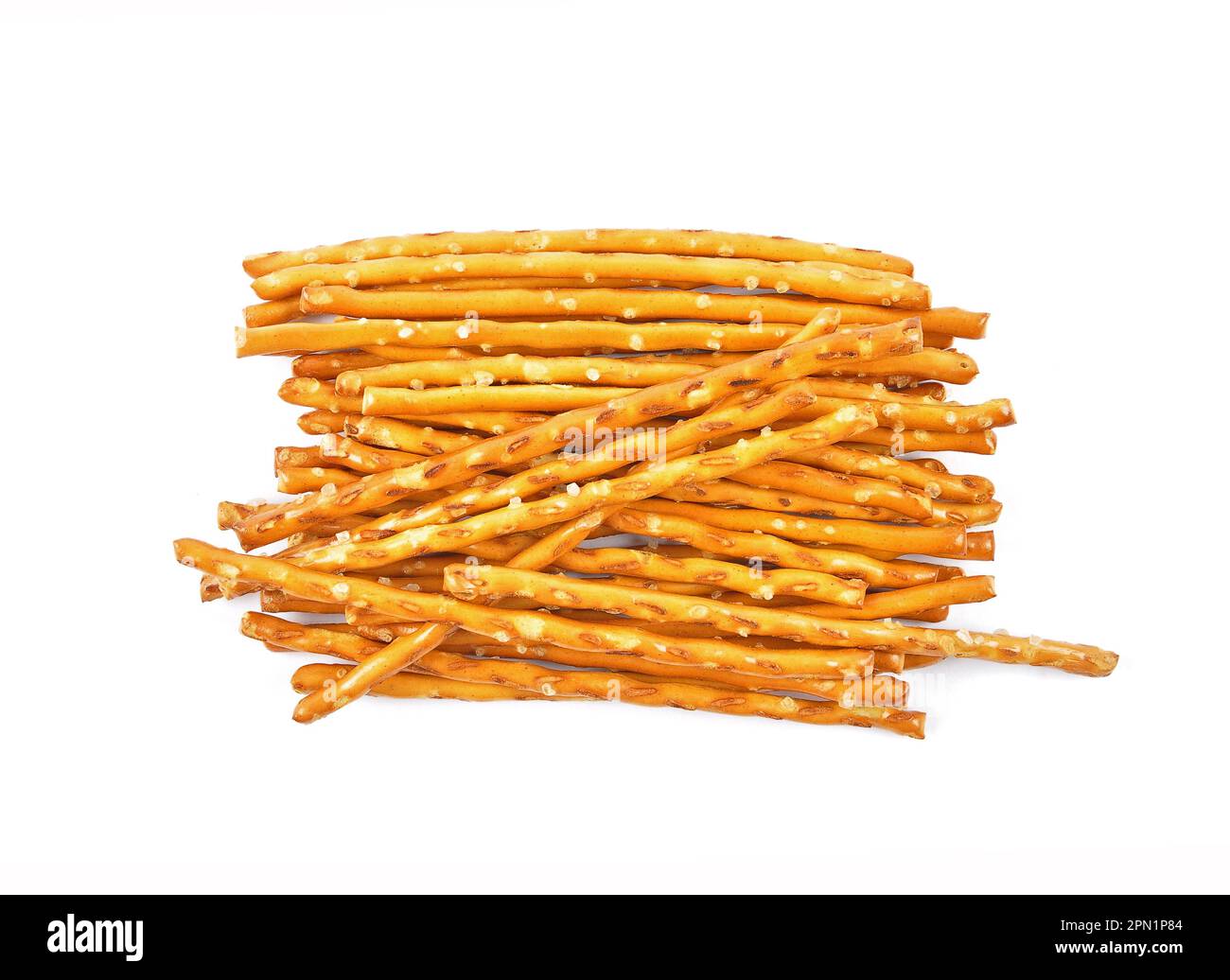 Pretzel sticks as a snack on a white background Stock Photo - Alamy