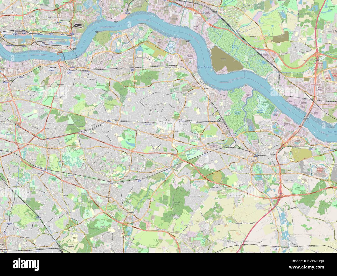 Bexley map hi-res stock photography and images - Alamy