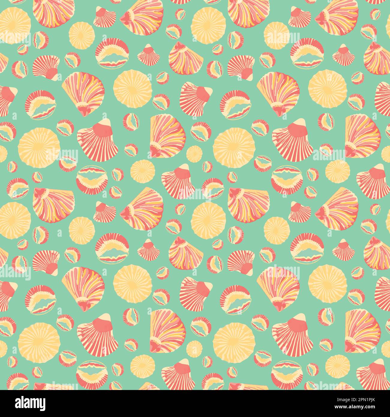 Seashell repeat hi-res stock photography and images - Alamy