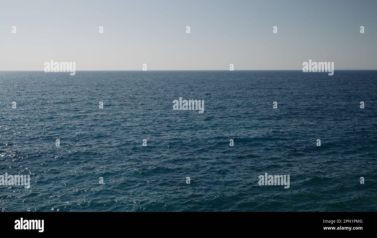 mediterranean sea azure color background, wide photo Stock Photo - Alamy