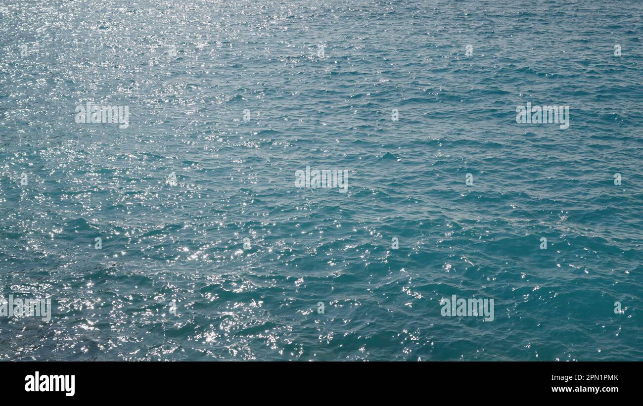 mediterranean sea azure color background, wide photo Stock Photo - Alamy