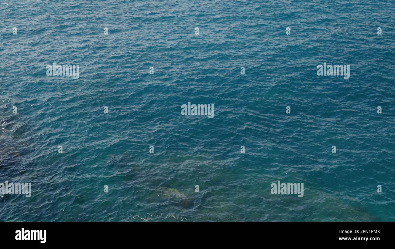 mediterranean sea azure color background, wide photo Stock Photo - Alamy