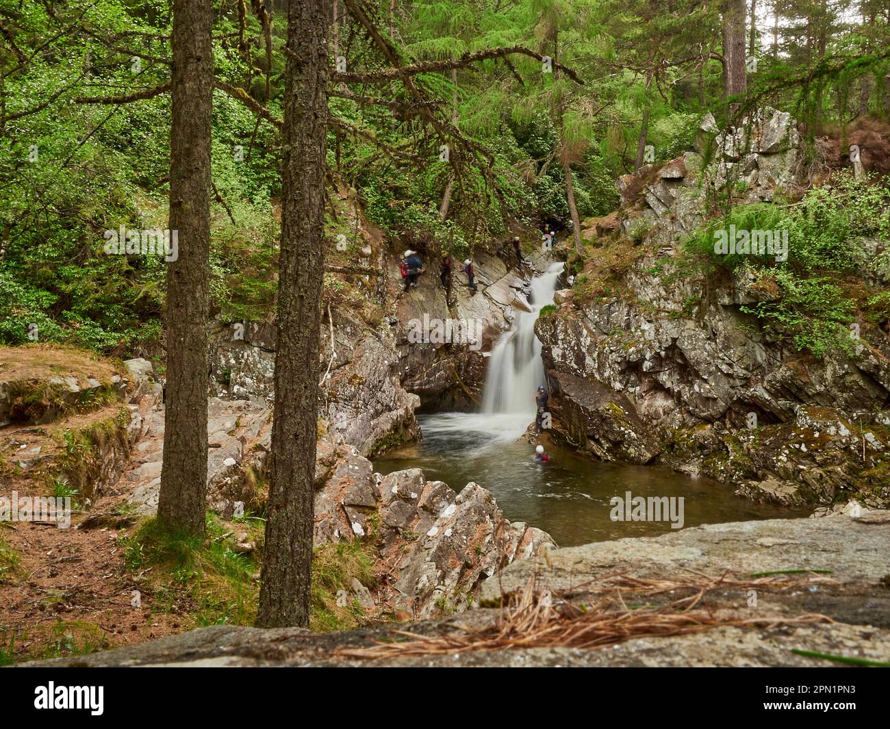 falls of bruar are a popular tourist destination in the woods of ...