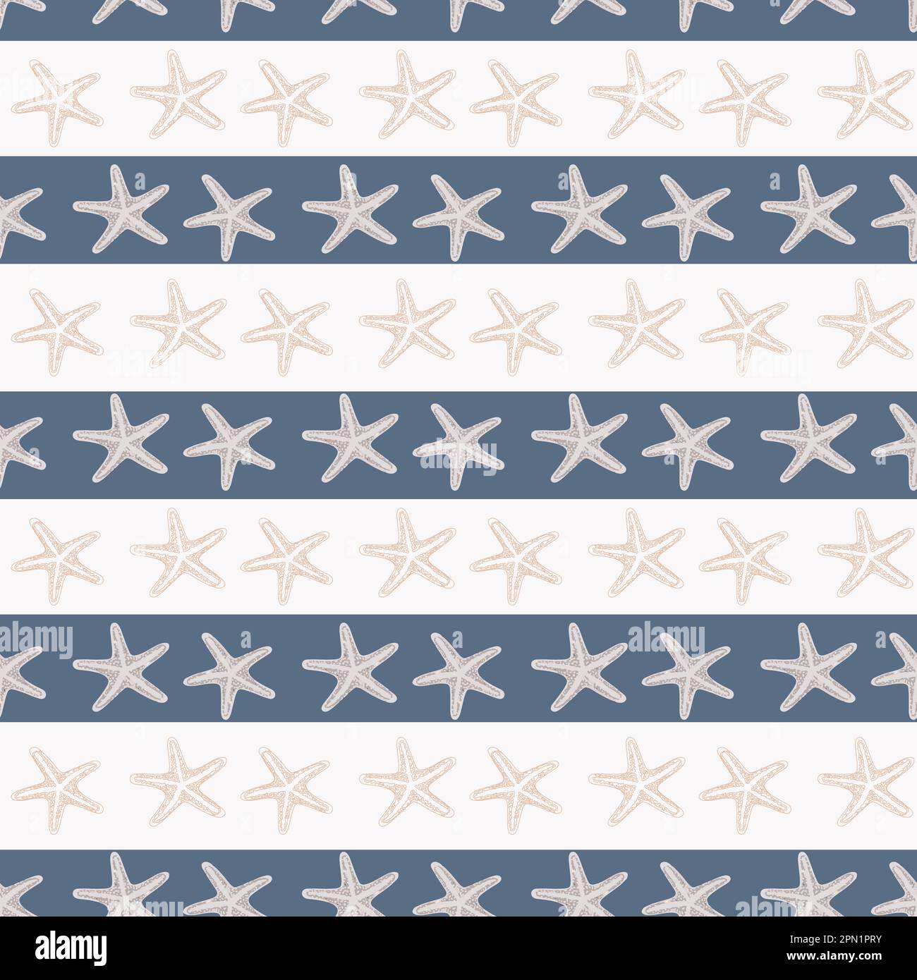 Starfish blue waves background and seaman stripes Stock Vector Image ...