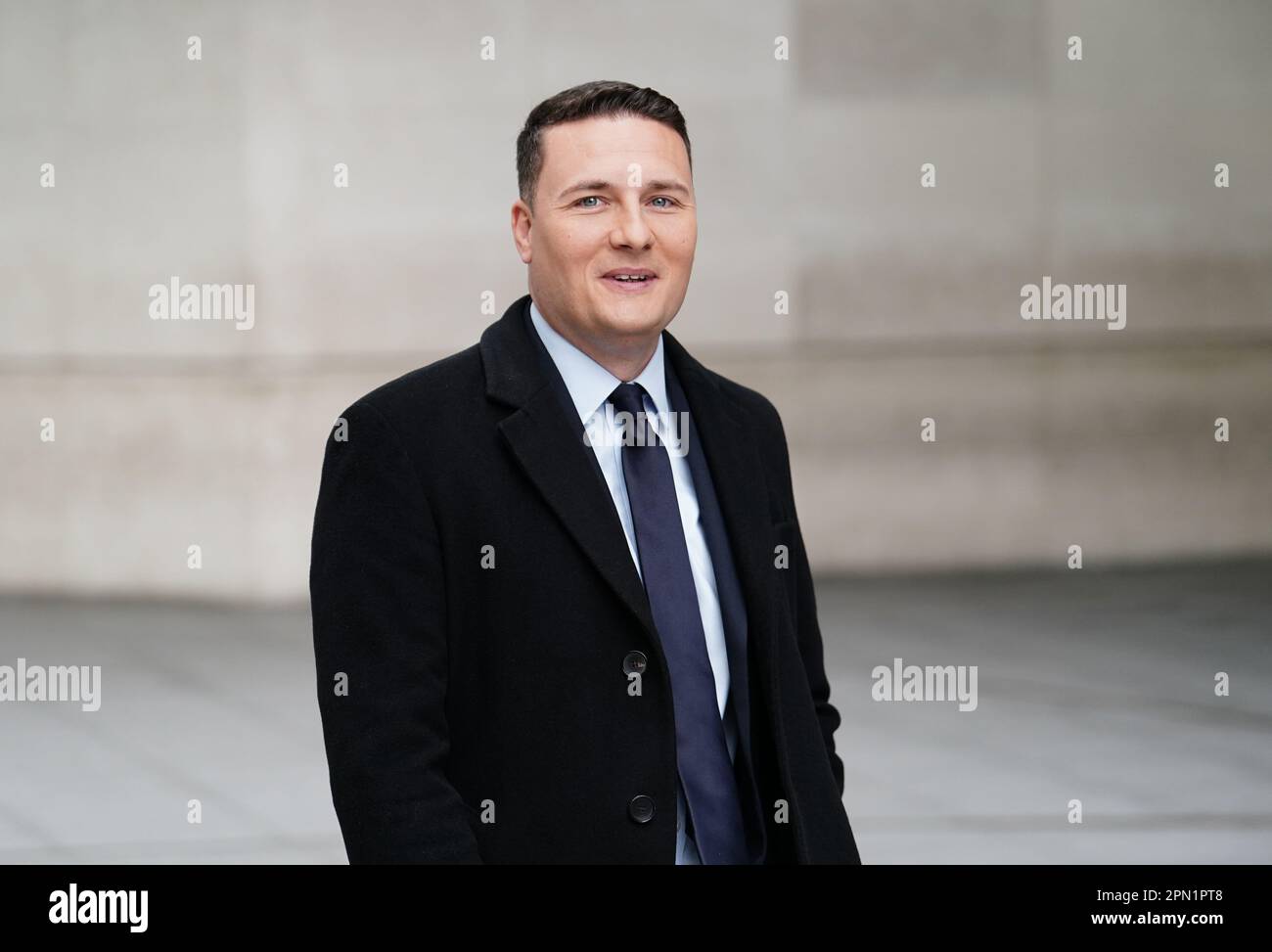 Shadow health secretary Wes Streeting leaves BBC Broadcasting House in ...