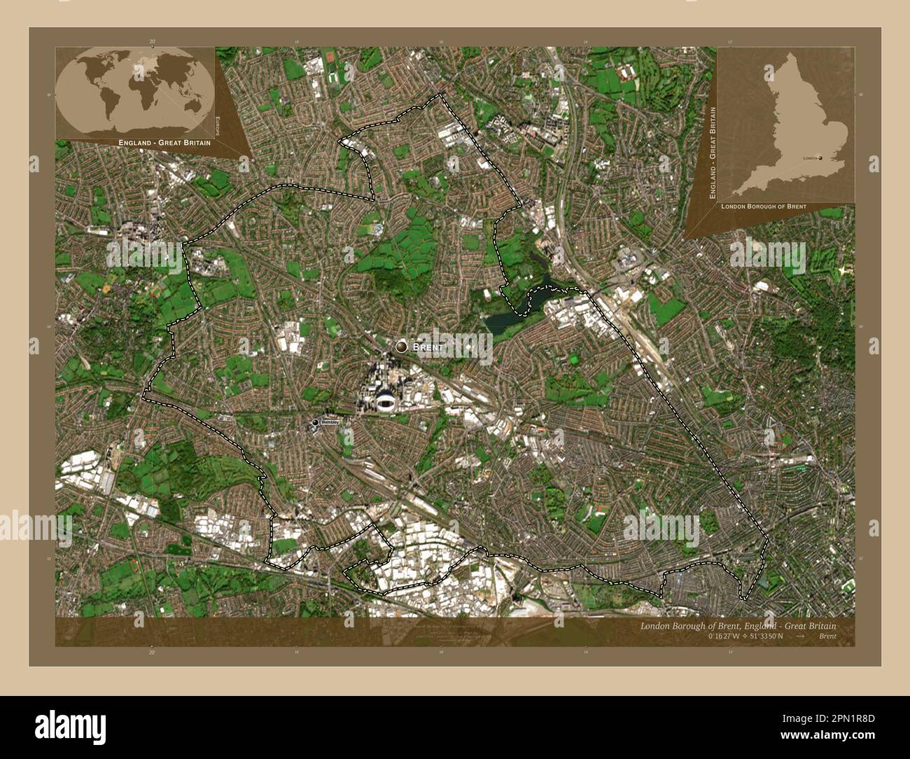 London Borough of Brent, london borough of England - Great Britain. Low ...