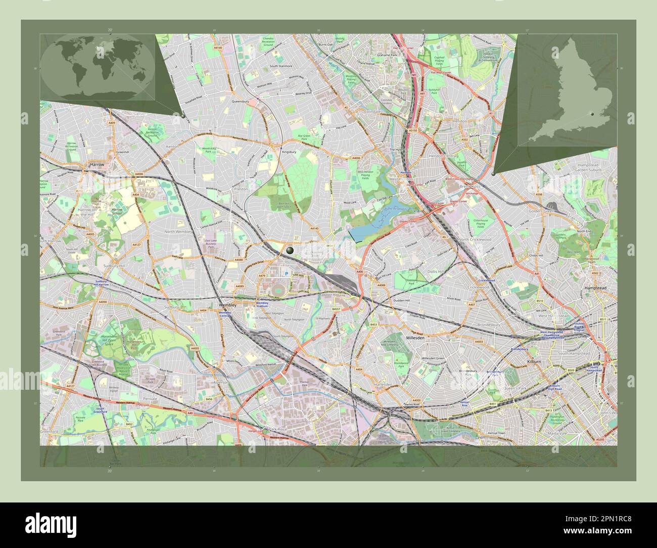 Map of brent hi-res stock photography and images - Alamy