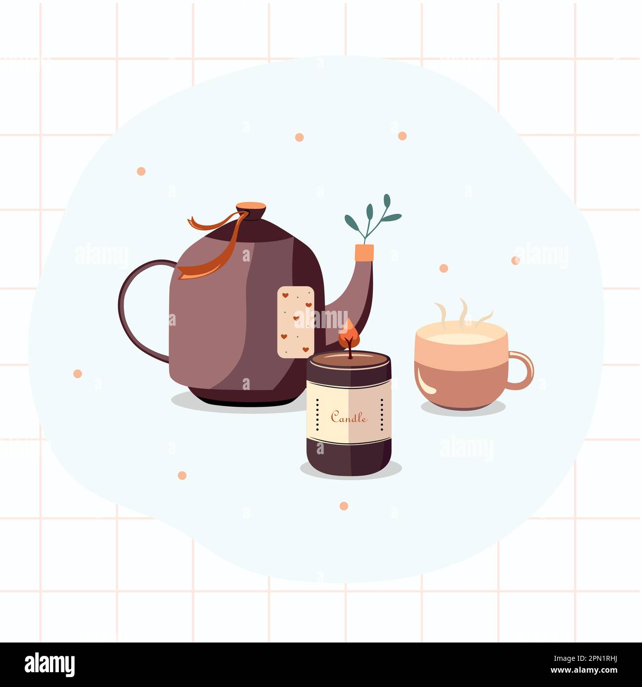 Tea cups candy Stock Vector Images - Alamy