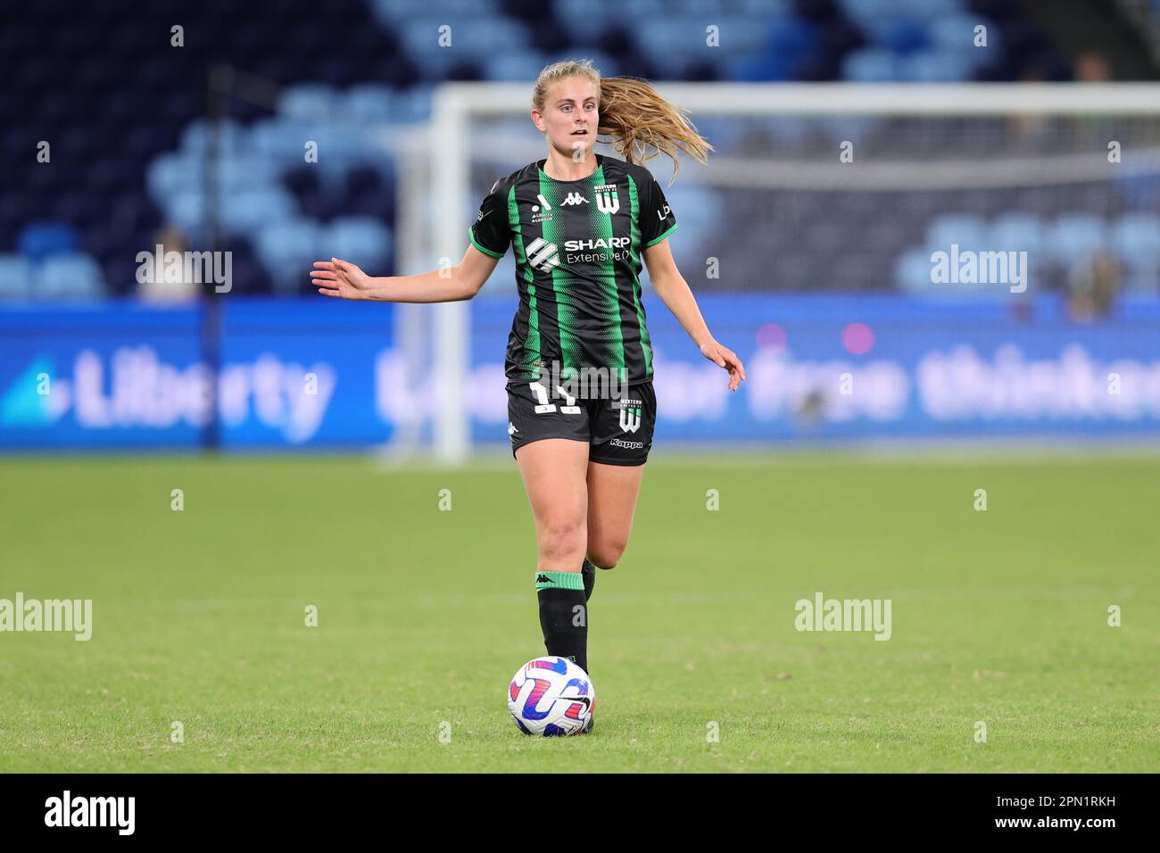 Sydney, Australia. 16th Apr, 2023. Emma Robers of Western United looks ...