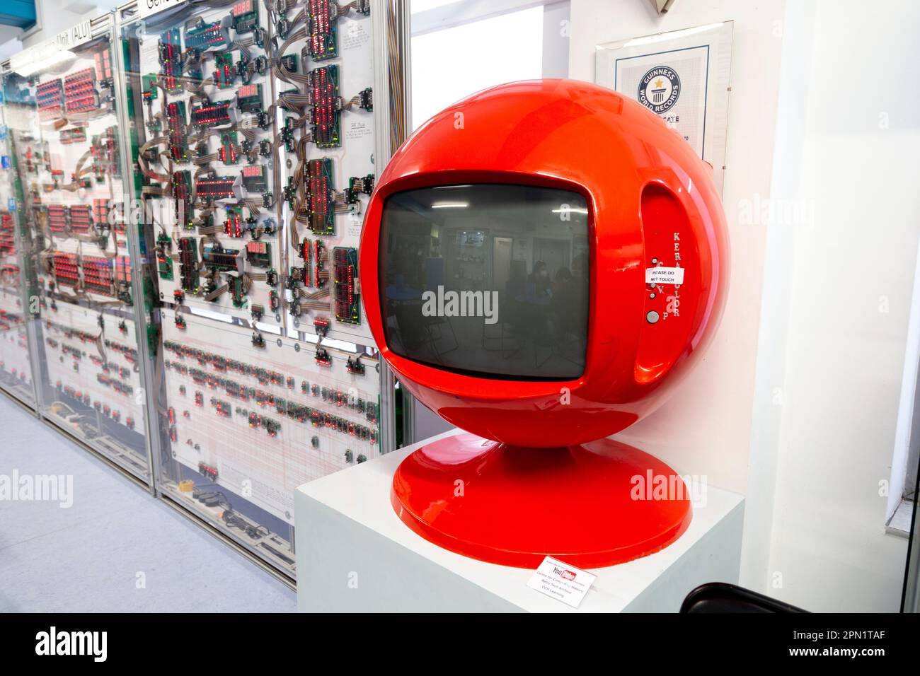 1970s space age Keracolor circular television at Centre for Computing ...