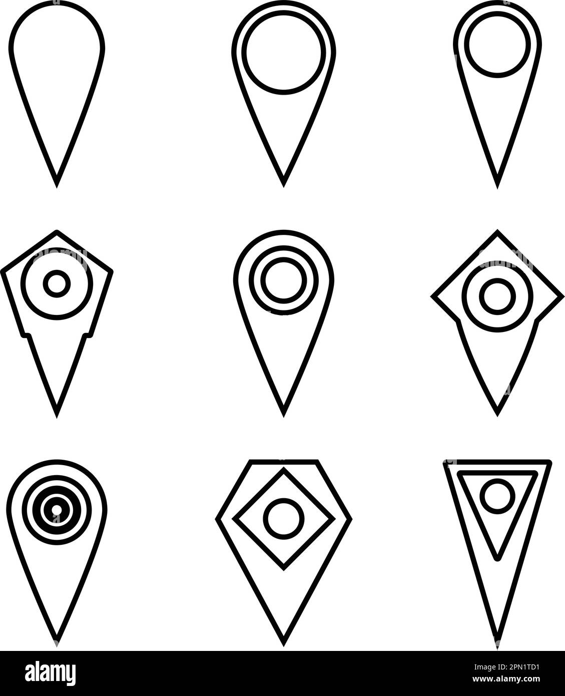 Line Pin Location To Mark Destination On Map Vector Illustration Map Marker And Pointer
