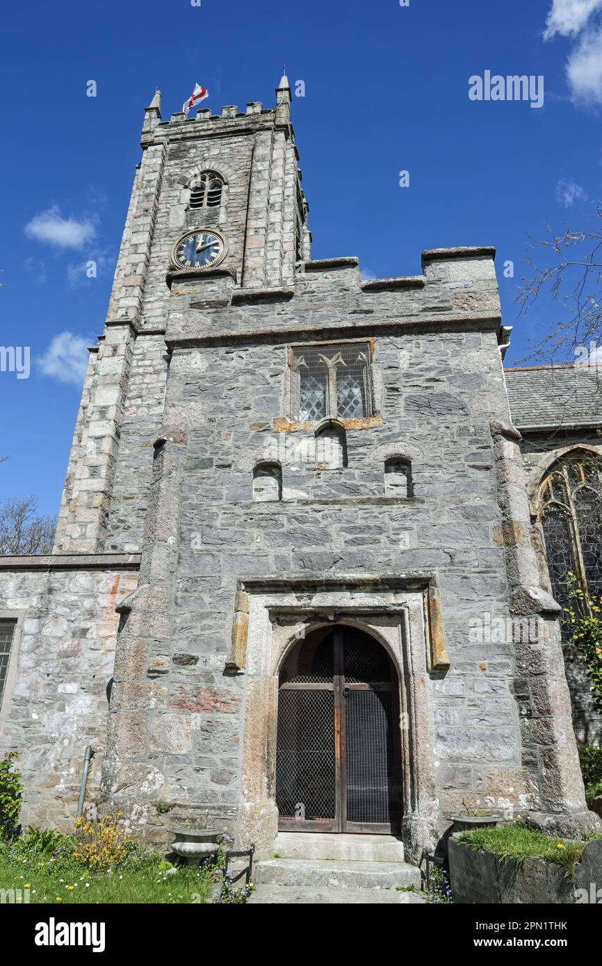 The South portch and clock tower of the Church of St Maurice Plympton ...