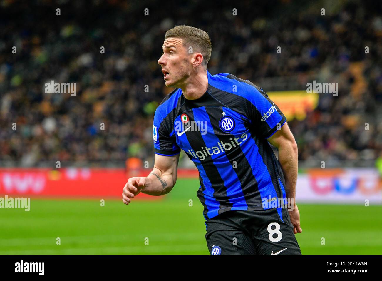 Milano, Italy. 15th Apr, 2023. Robin Gosens (8) of Inter seen in the ...