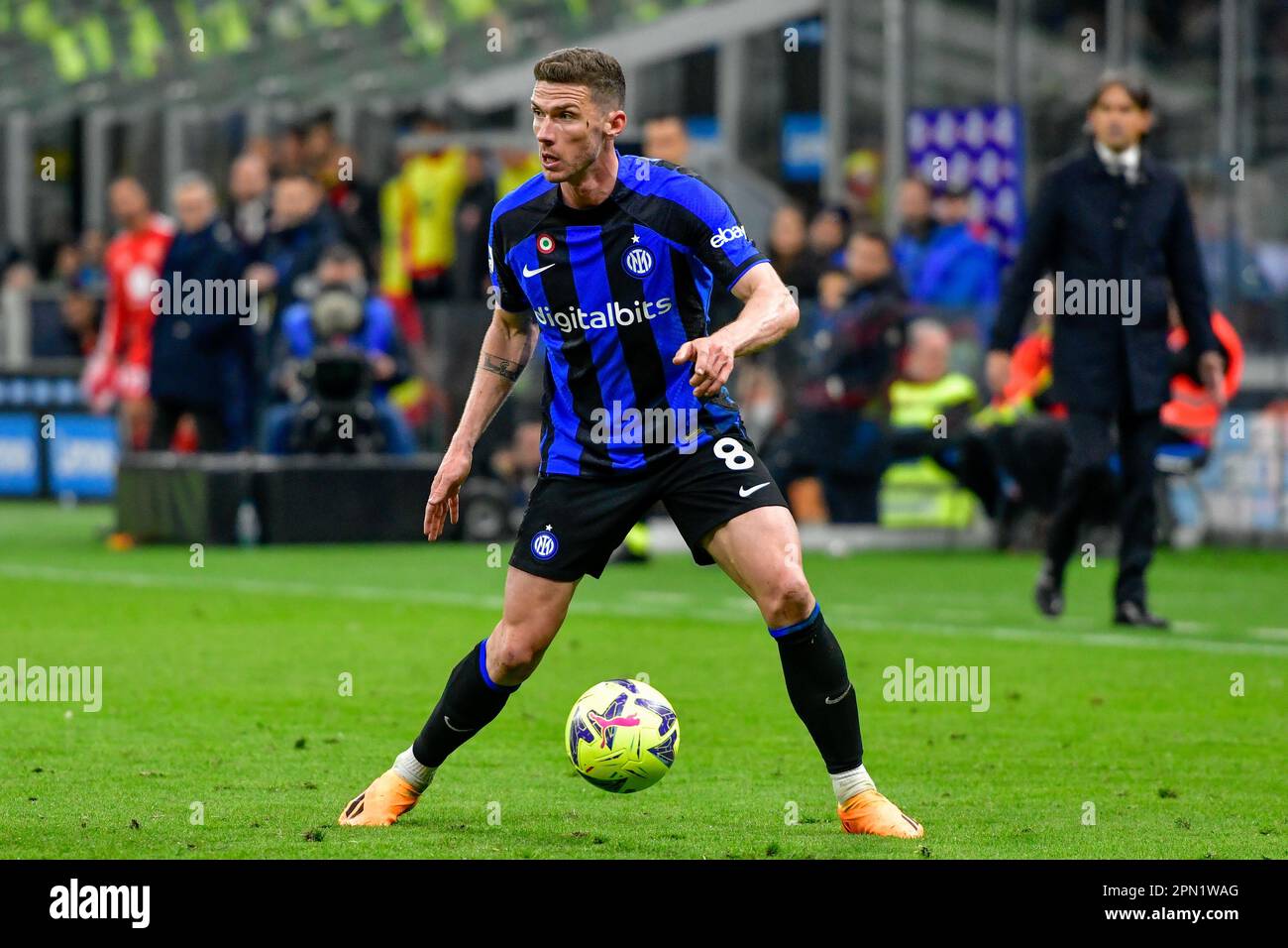 Milano, Italy. 15th Apr, 2023. Robin Gosens (8) of Inter seen in the ...