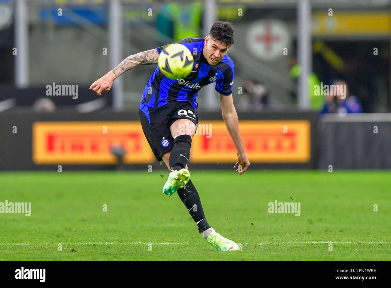 Milano, Italy. 15th Apr, 2023. Alessandro Bastoni (95) of Inter seen in ...