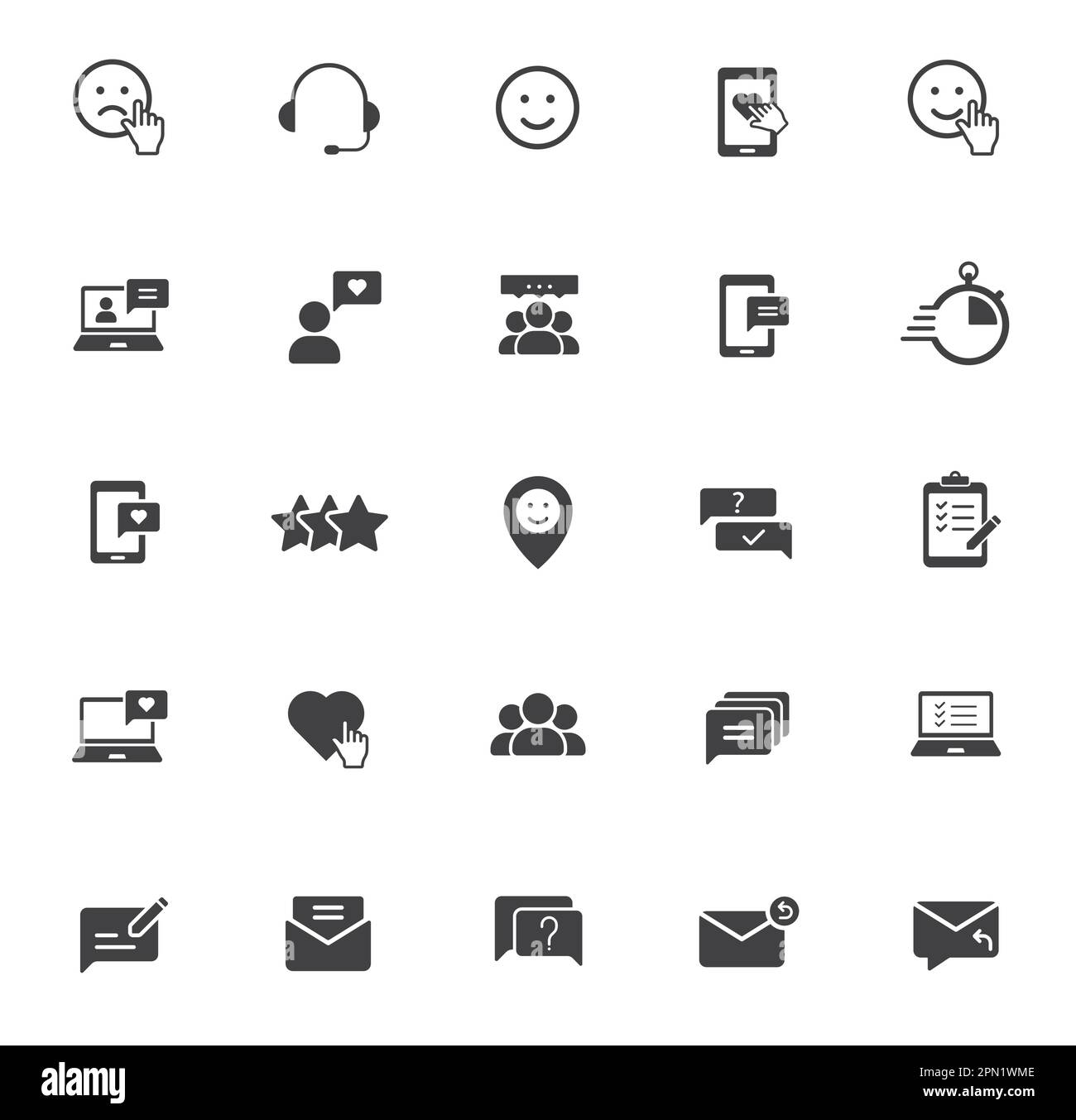 feedback silhouette vector icons Stock Vector Image & Art - Alamy