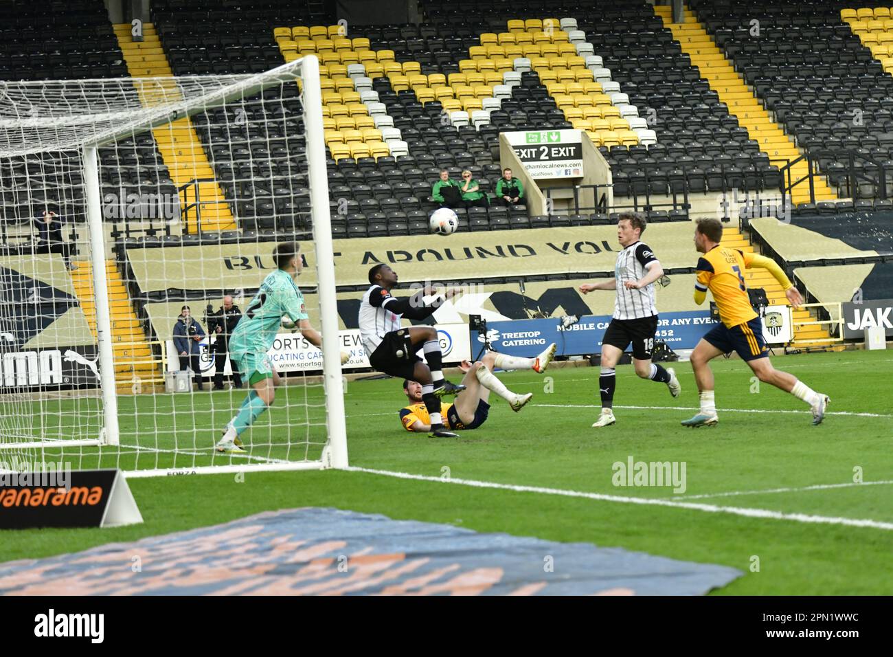 Meadow Lane Stadium, Nottingham, UK. 15 April 2023 at 1500hrs. Notts ...