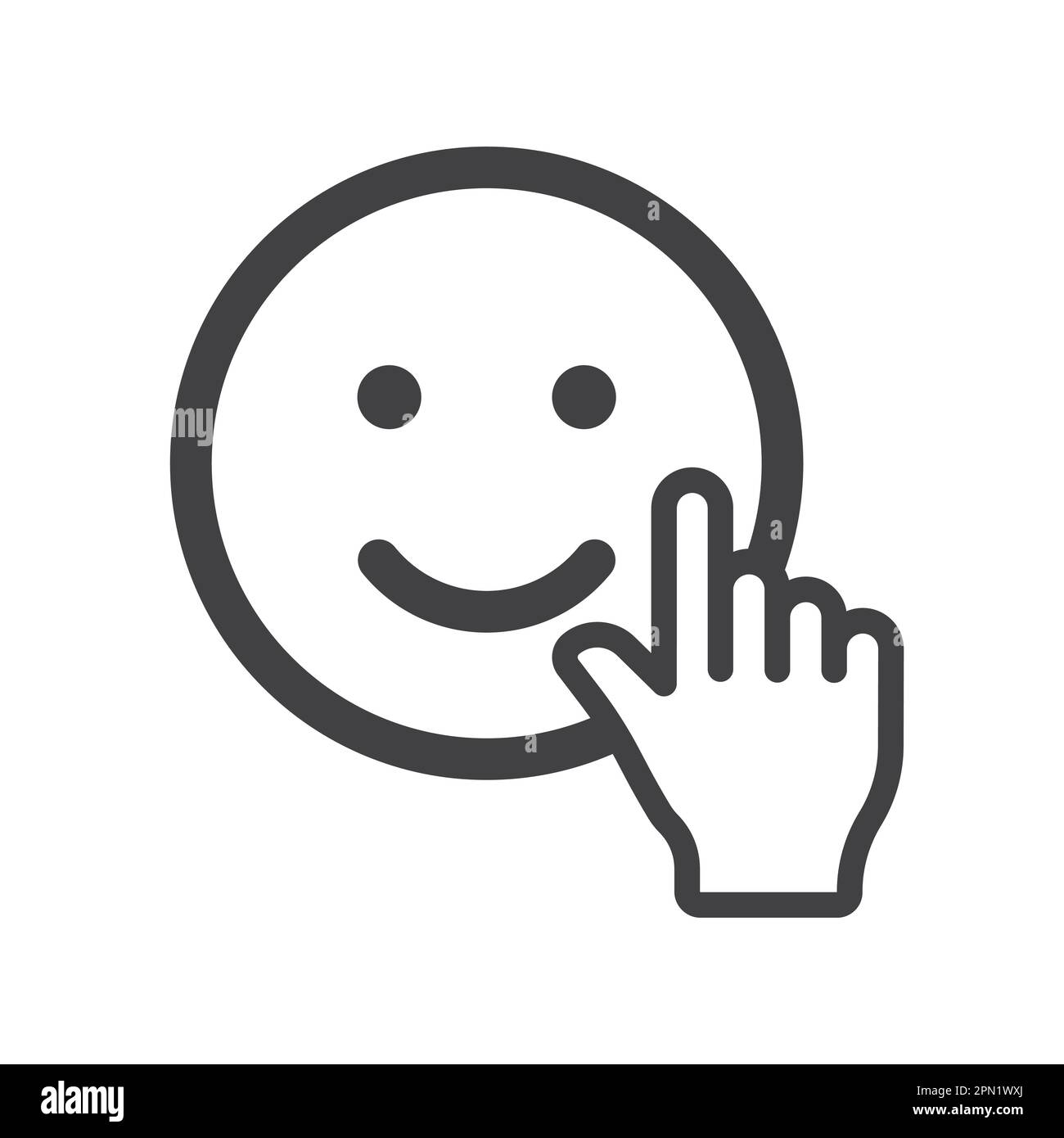 happy smiley click vector icon Stock Vector Image & Art - Alamy