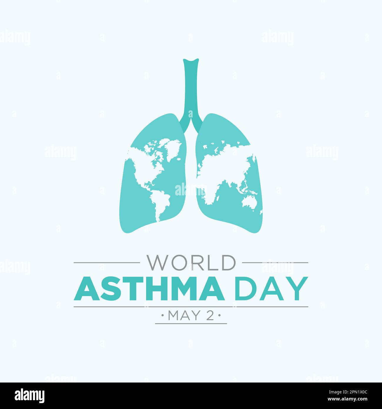 World asthma day. Vector illustration of world asthma day awareness ...