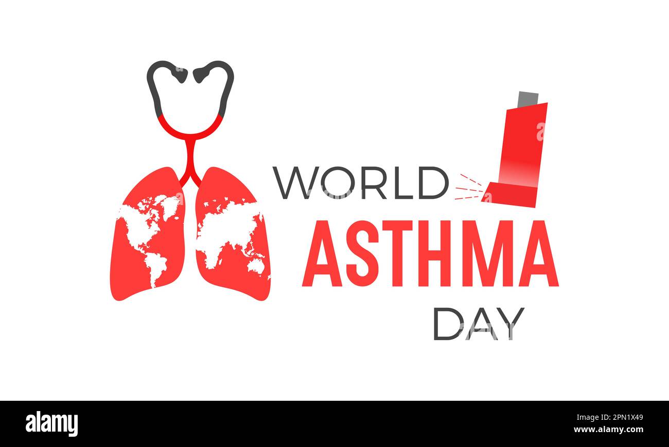 World asthma day. Vector illustration of world asthma day awareness ...